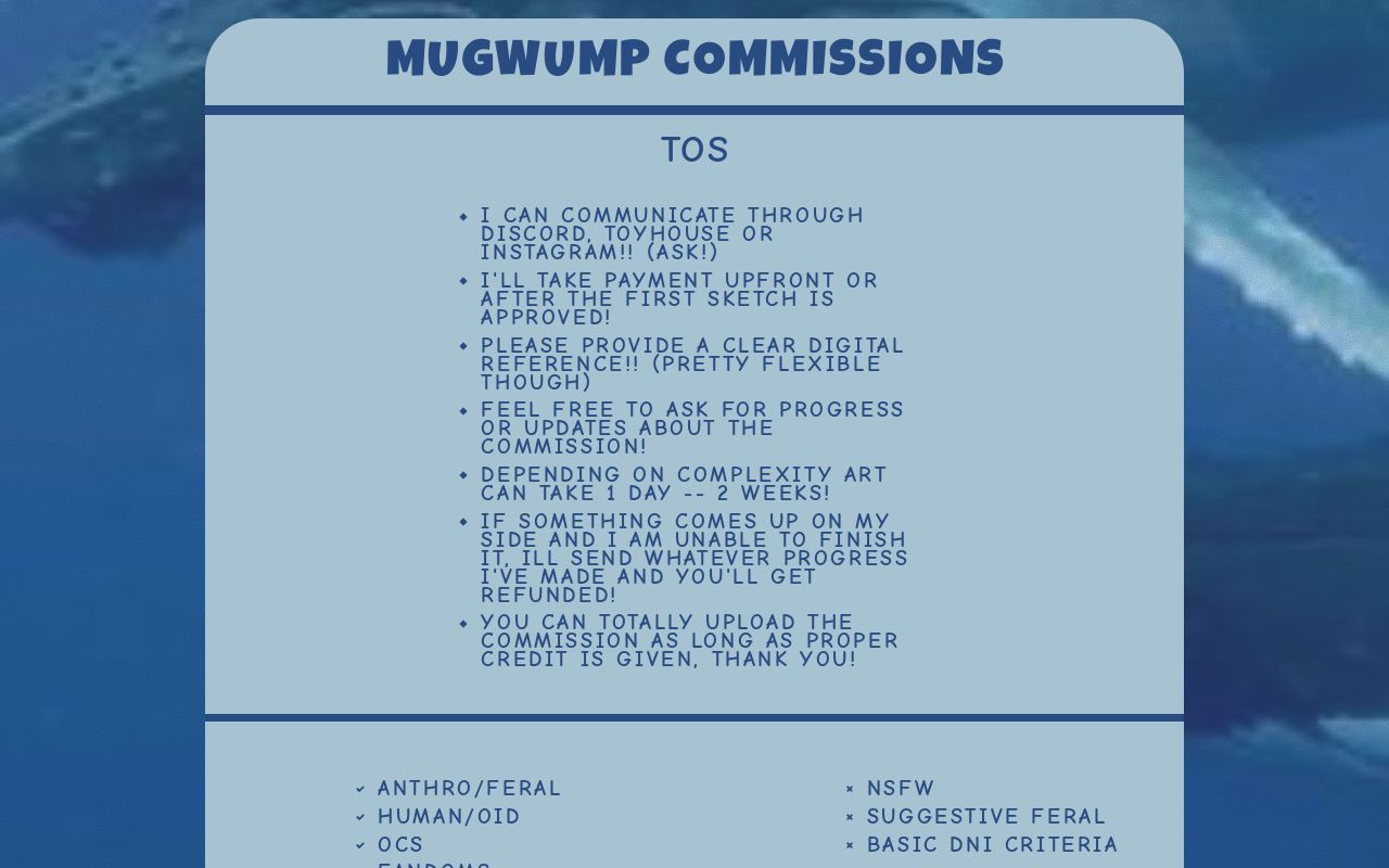 MUGWUMP COMMISSIONS